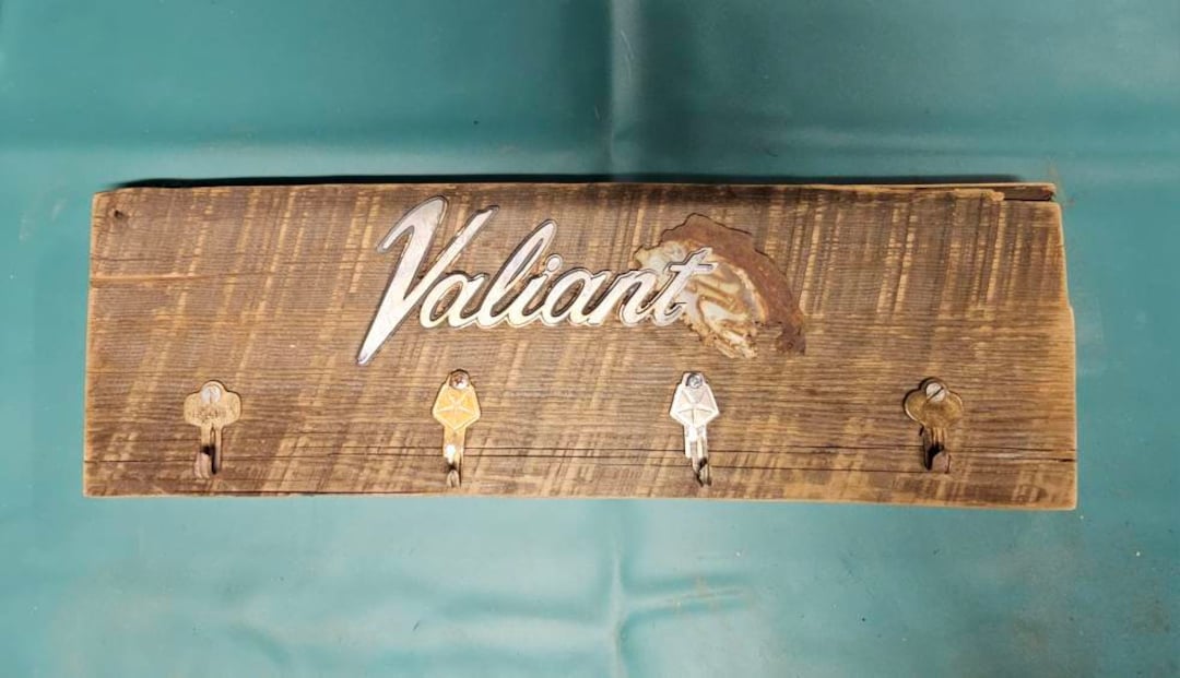 Plymouth Valiant Barn Wood Sign With Key Hooks - Etsy