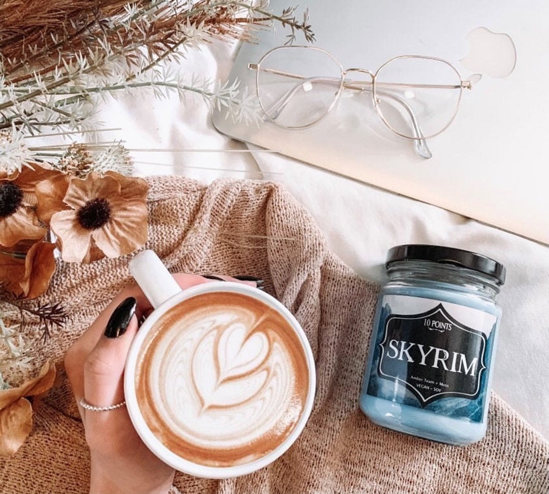 Skyrim Soy Candle Scent Notes: Amber Teak N Moss - Etsy Australia