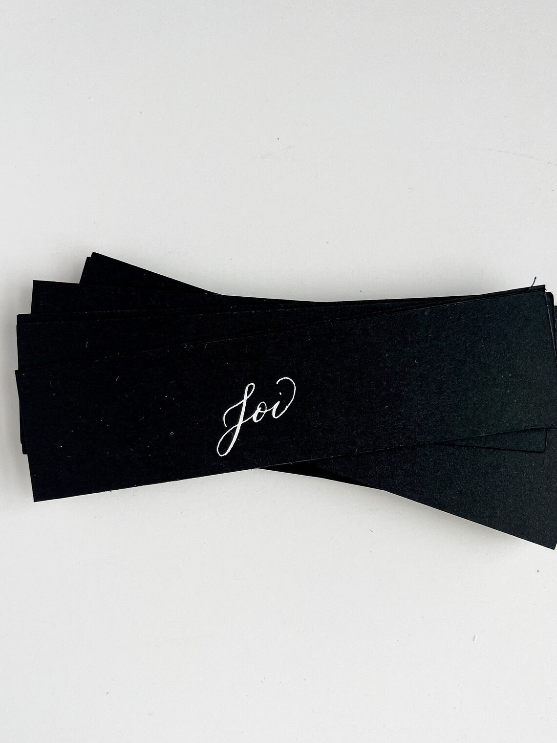 Modern Black Place Cards Black Name Tags Hand Calligraphy Cards for ...