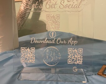 Scannable QR Keychain / Acrylic QR Sign / Mini Scan to Pay - Etsy