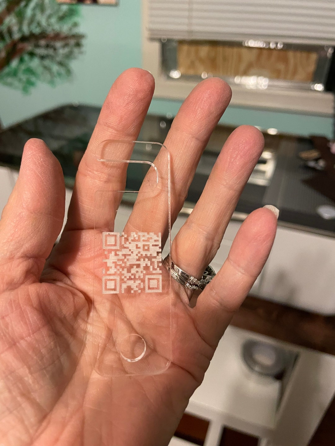 Lasered Qr /code Key Chain With Phone Stand / Key Chain With QR Code ...