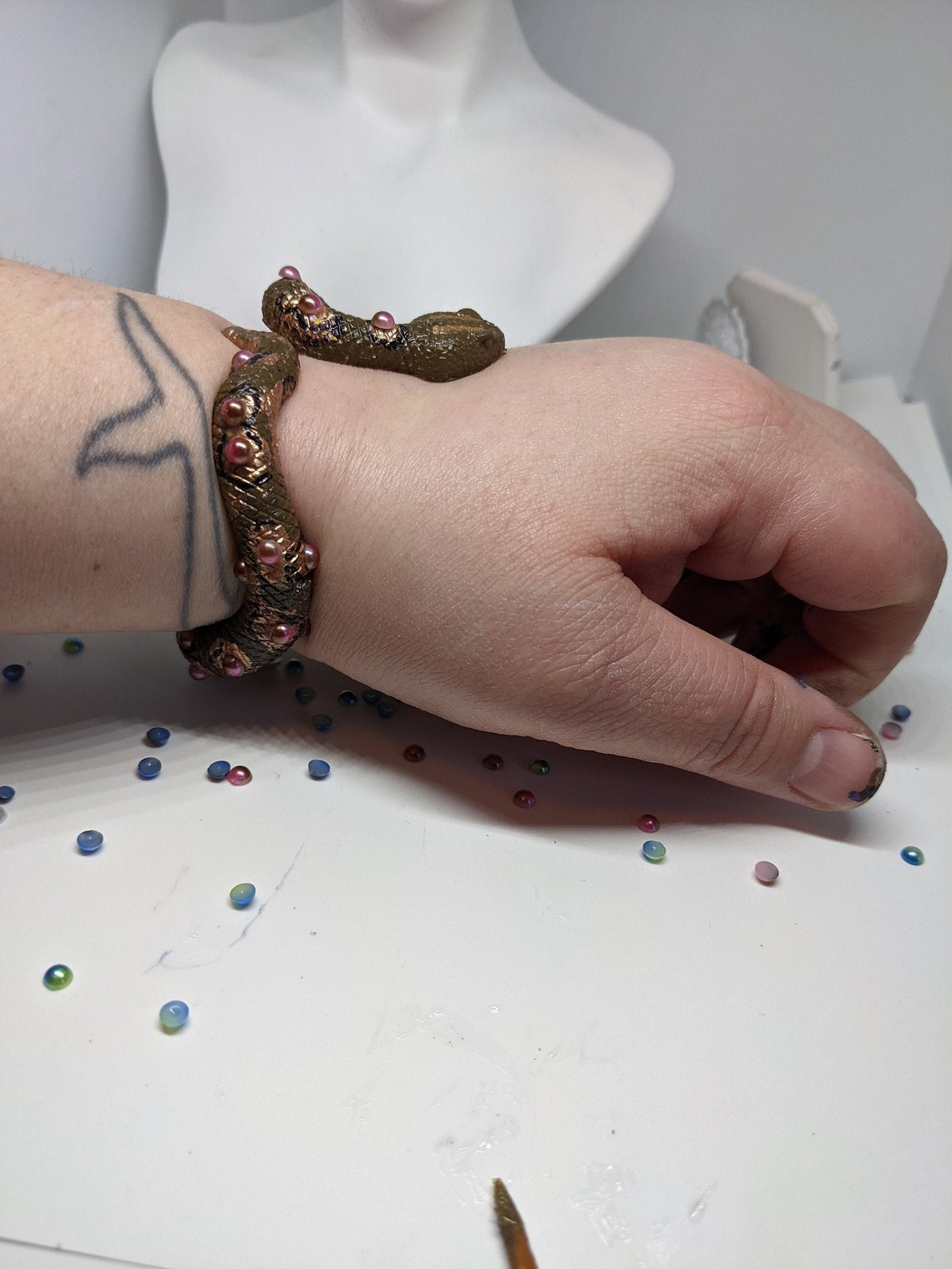 Adjustable Snake Bracelet, Snake Bracelet, Rattlesnake Bracelet ...