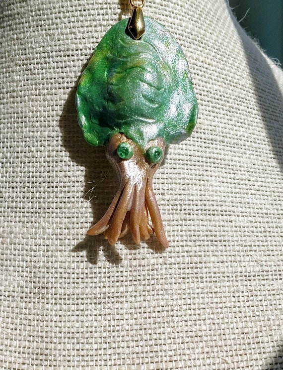 Cuttlefish pendant cephalopod pendant cuttlefish jewelry | Etsy