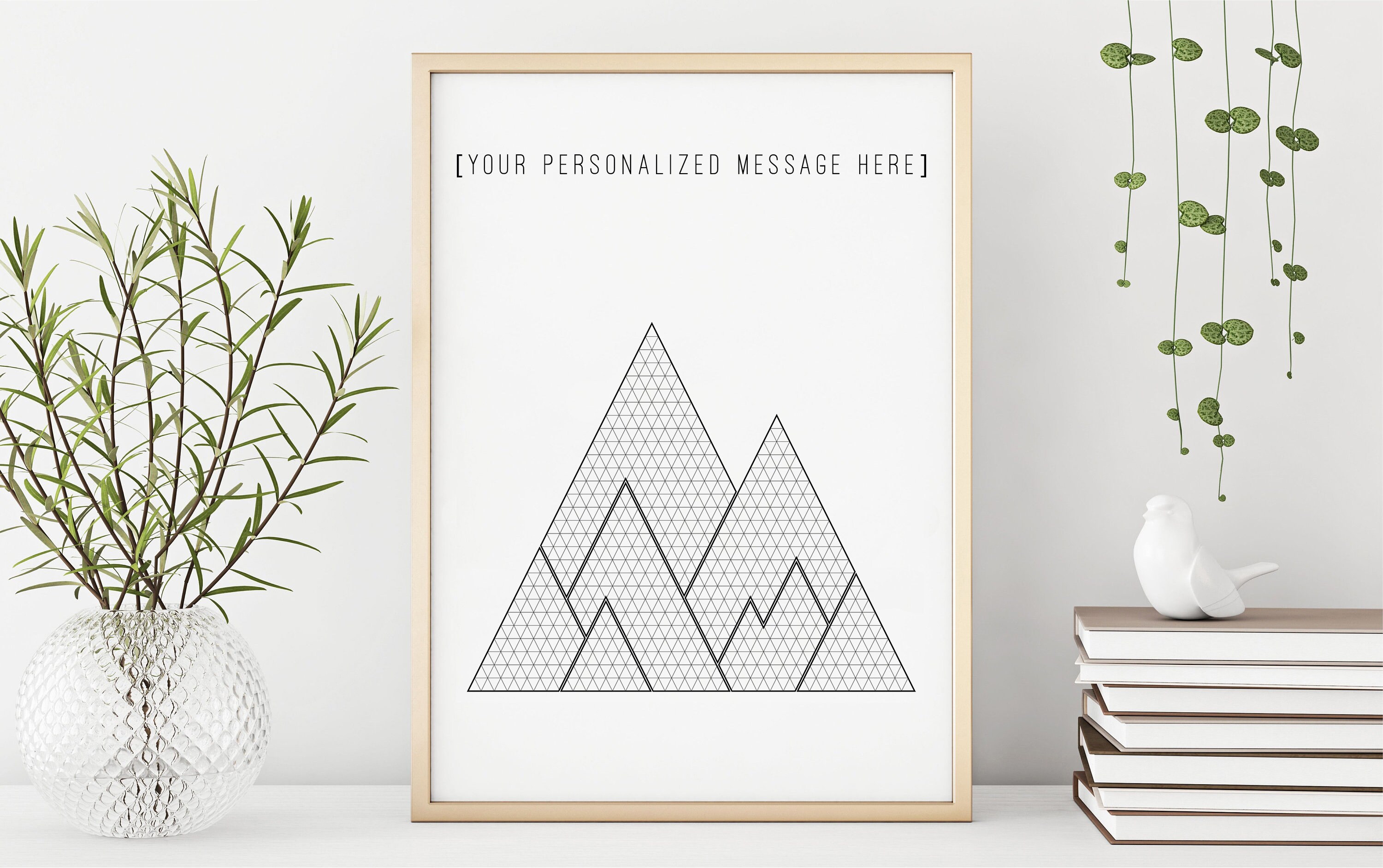 1000 Unit Geometric Mountain Progress Chart - Etsy