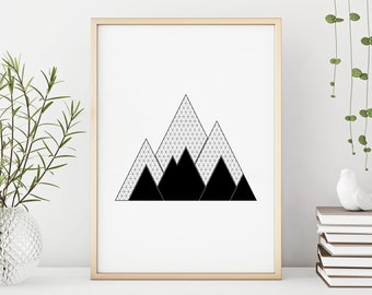 1000 Unit Geometric Mountain Progress Chart | Etsy