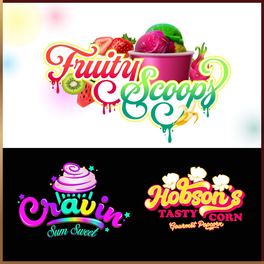 Fun Bakery Logo, Fun Cake Logo, Cook Vintage Bakery, Custom Logo Baker ...