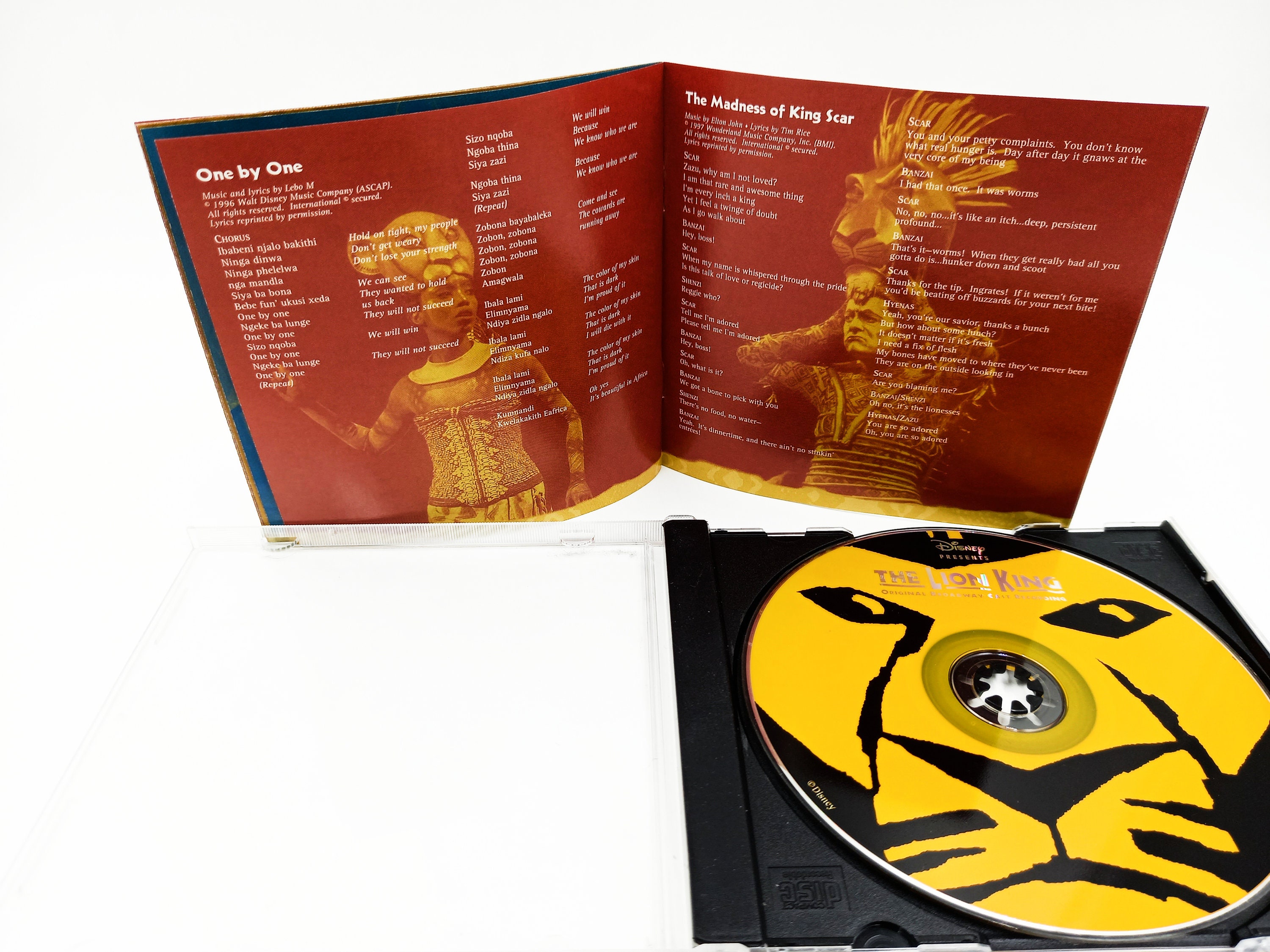 The Lion King Original Broadway Cast Recordings 1997-CD / Elton John ...