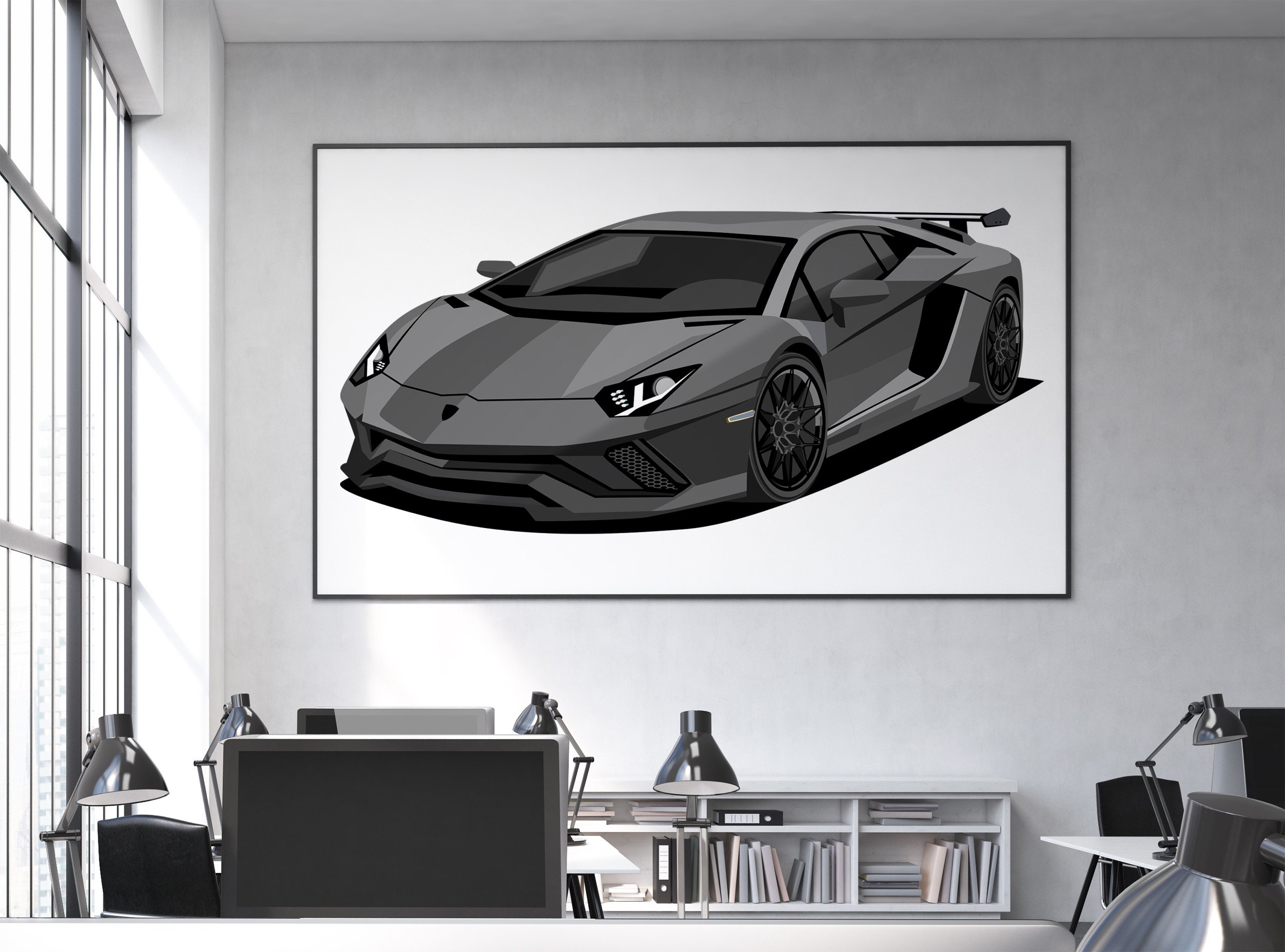 Gray Lamborghini Vector Cricut Printable Svg - Etsy