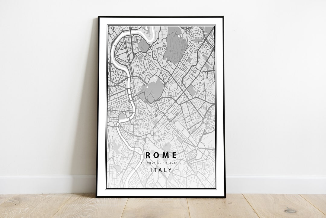 Rome Printable Map Poster - Etsy