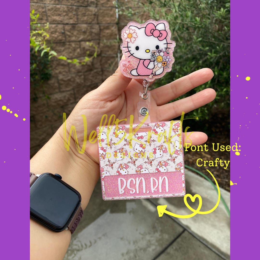 Spring Kitty Retractable Badge Reel Set - Etsy