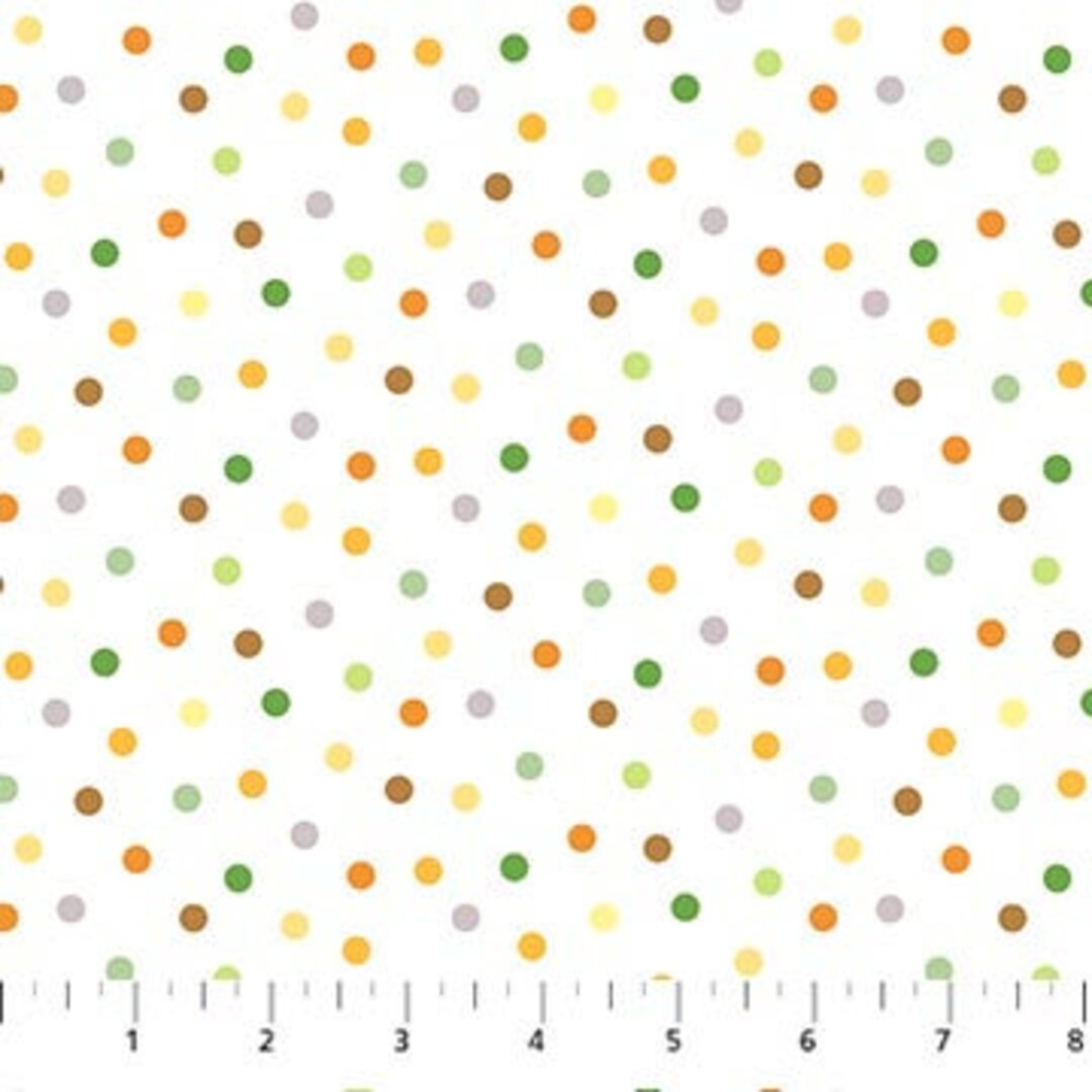 Wee Safari White Multi Dot Fabric by Northcott Fabric 25646 10 this is ...