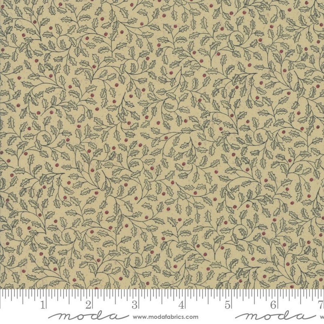 Snowbound Holly Holly Fabric by Kathy Schmitz for Moda Fabrics 7023 14 ...