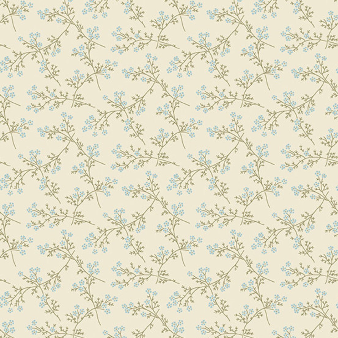 Seabreeze Blue Floral Fabric by Laundry Basket Quilts for Andover ...