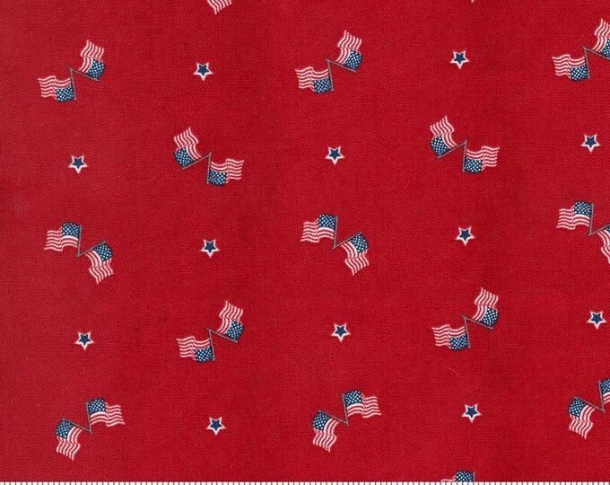 American Gatherings II Flag Red Fabric by Primitive Gatherings for Moda ...