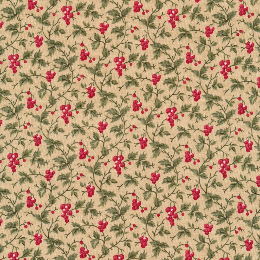Poinsettia Plaza Parchment Fabric by 3 Sisters for Moda Fabrics 44294 ...