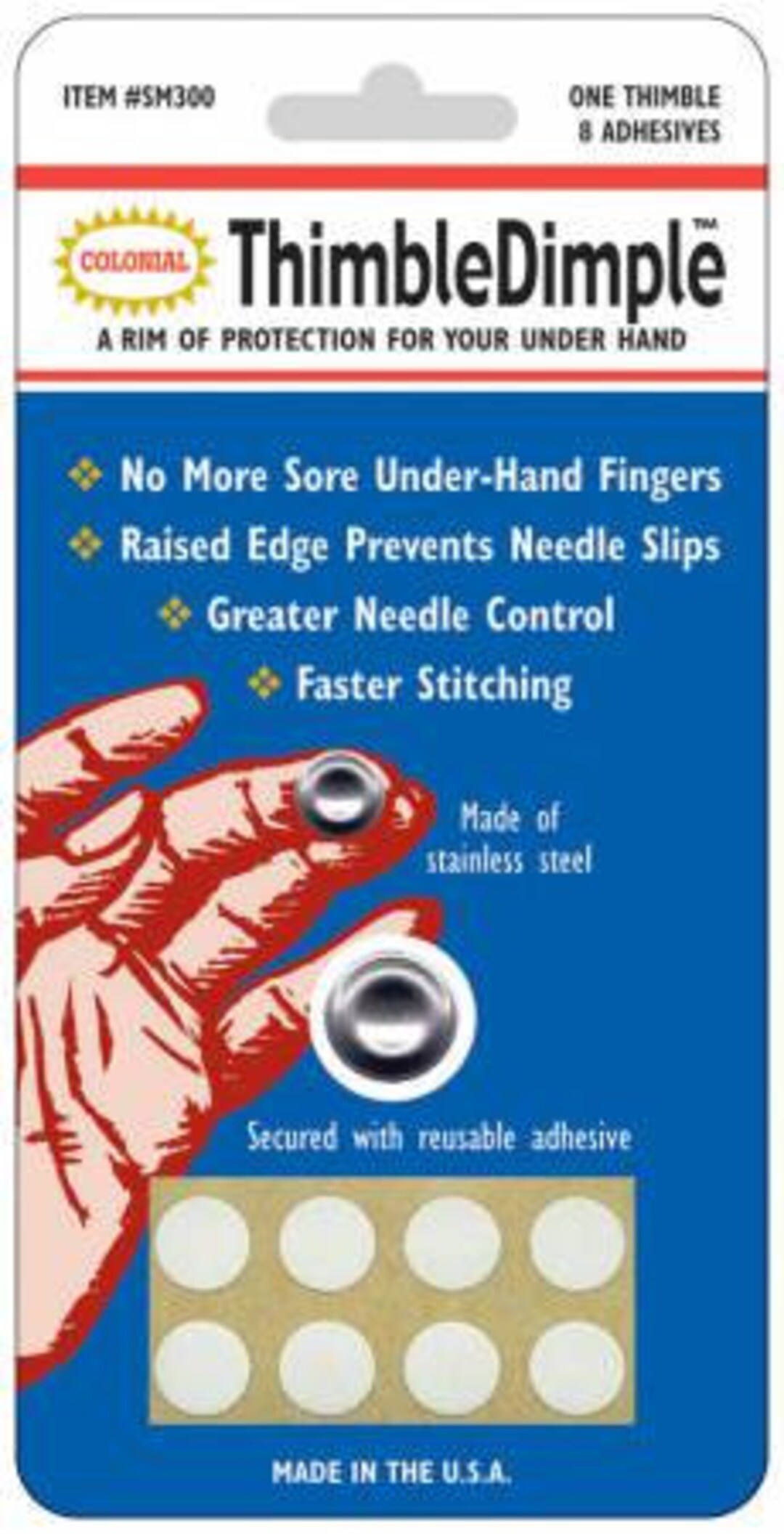 Thimble Dimple - Stick on Thimble and 8 Adhesives #0 - Etsy