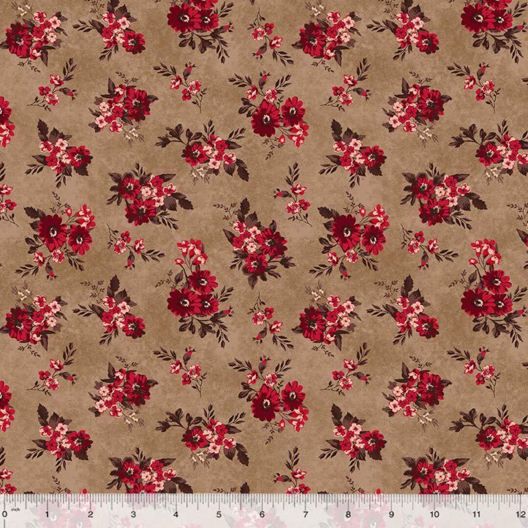 Rory Fawn Rich Floral Baquets Fabric by Windham Fabrics 53713 5 this is ...