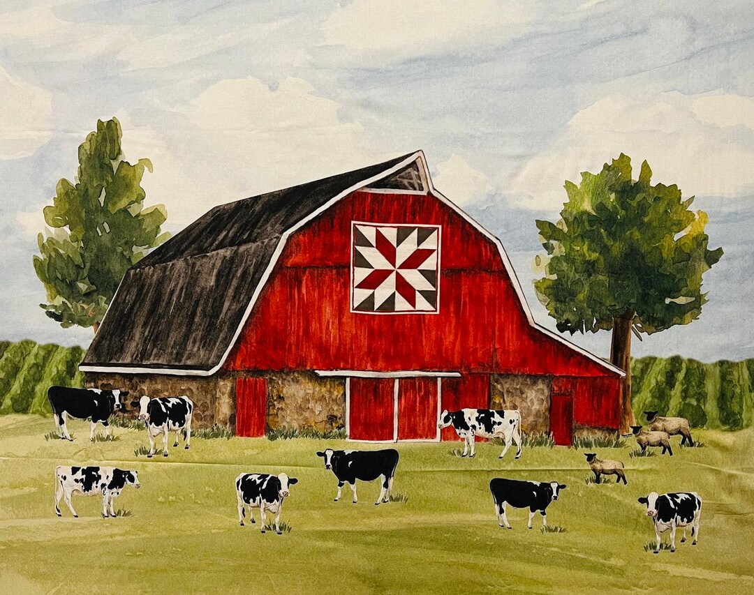 Barn Quilts Barn Panel 36x44 by Tara Reed by Riley Blake 36x44 Inches ...