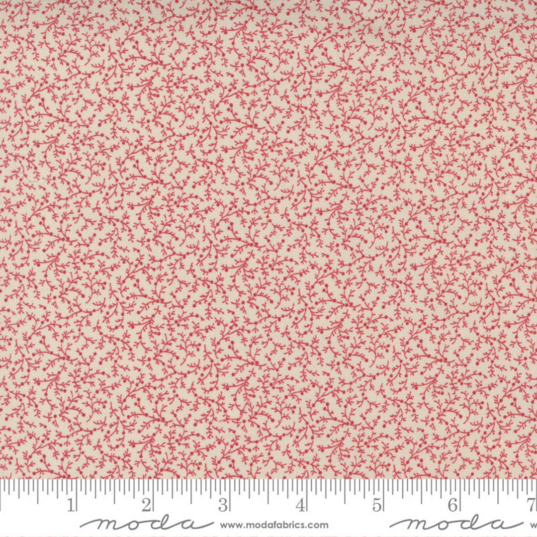 Cranberries Cream Sugar Cranberry by 3 Sisters for Moda Fabrics 44267 ...