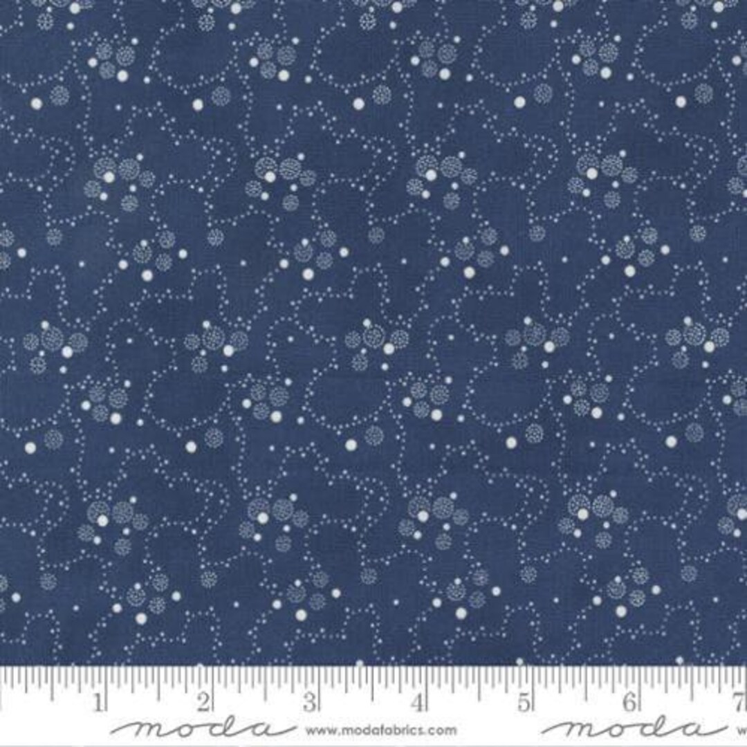 Sunrise Side Navy Fabric by Minick and Simpson by Moda Fabrics 14963 18 ...