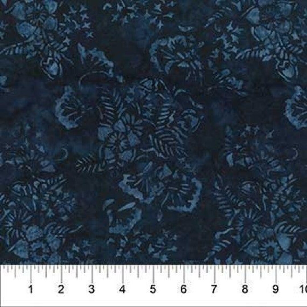 Resort Life Denim Blue Cotton Batik by Banyan Batiks 80862 48 **this is ...