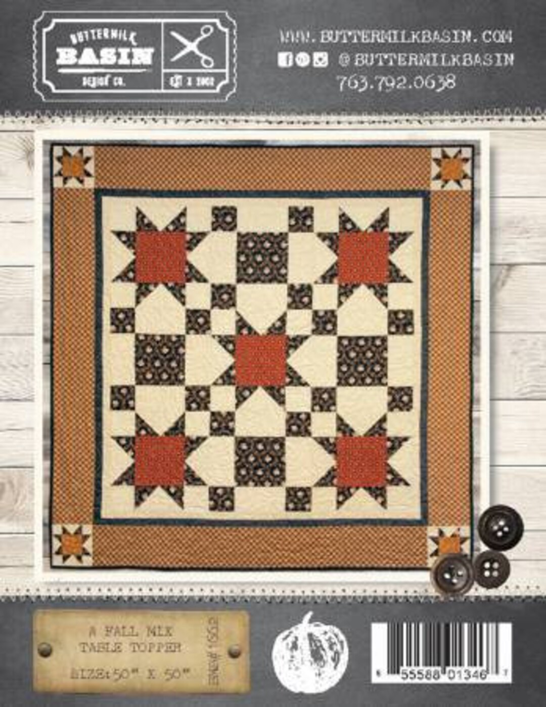 A Fall Mix Table Topper Quilt Pattern by Buttermilk Basin BMB 1662 #7 ...
