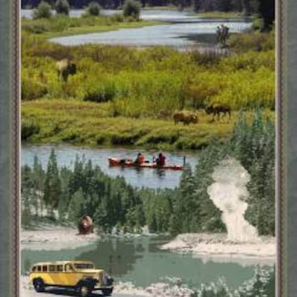 Yellowstone Panel Fabric - Etsy