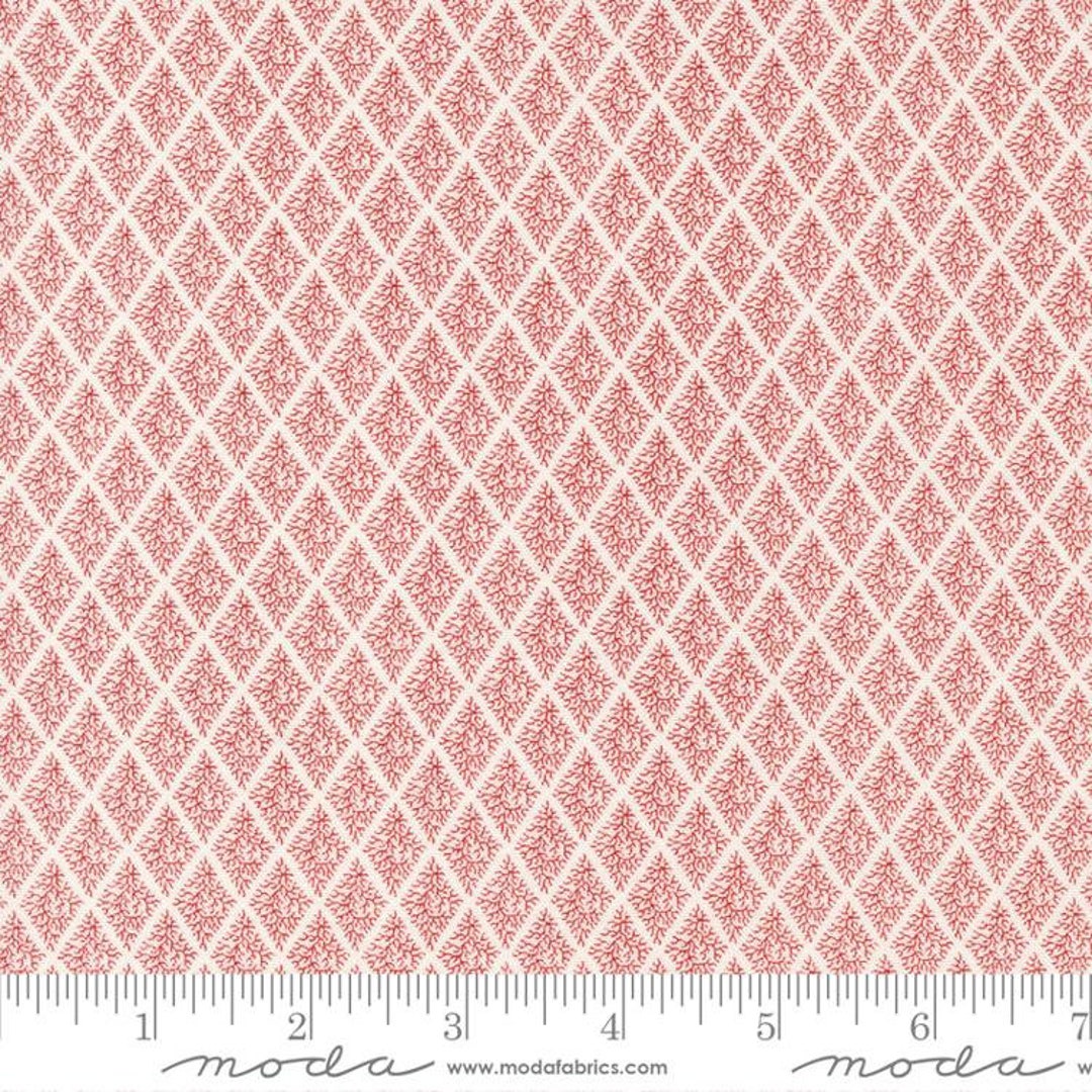 Red White Gatherings Vanilla Fabric by Moda, 49196 11, **this is a 2 Yd ...