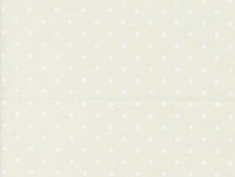 My Summer House Cream White Dots Fabric by Bunny Hill Designs for Moda Fabric 3046 17 **this is ...