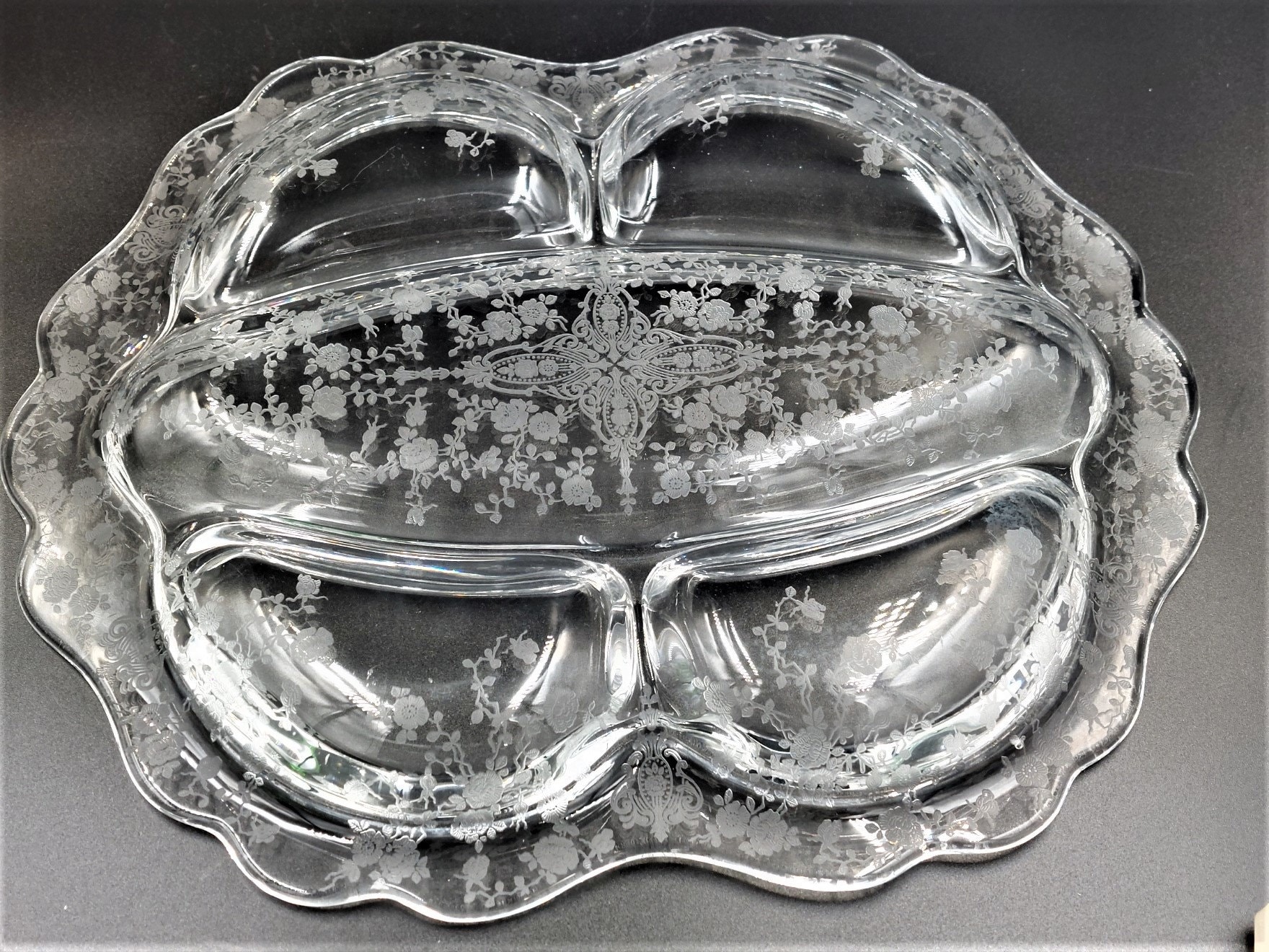 Vintage CAMBRIDGE ROSE POINT Elegant Era Etched Crystal Glass | Etsy