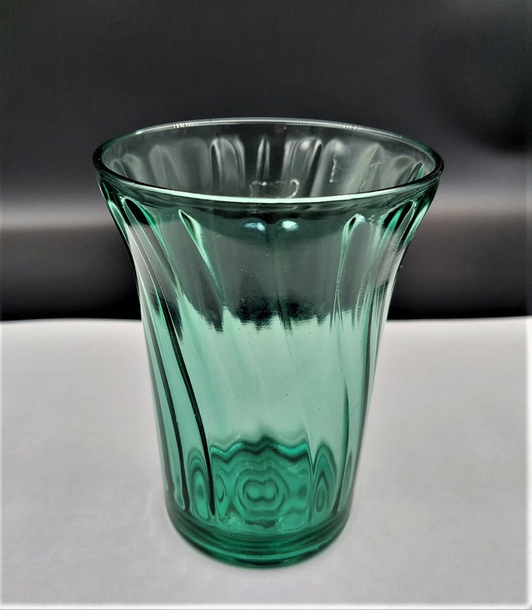 Vintage Jeannette Depression Glass Ultramarine Swirl Flat Tumbler 4 Made In 1937 1938 Etsy