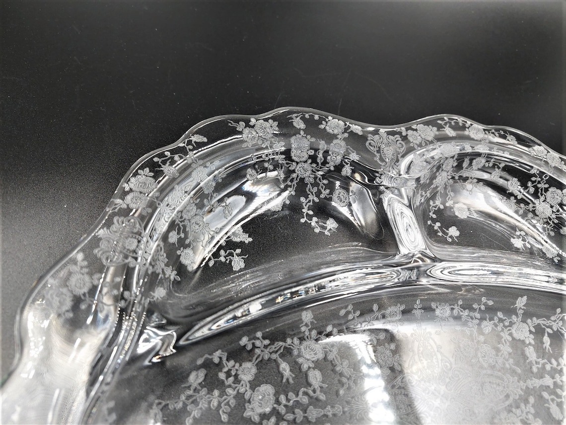 Vintage CAMBRIDGE ROSE POINT Elegant Era Etched Crystal Glass | Etsy