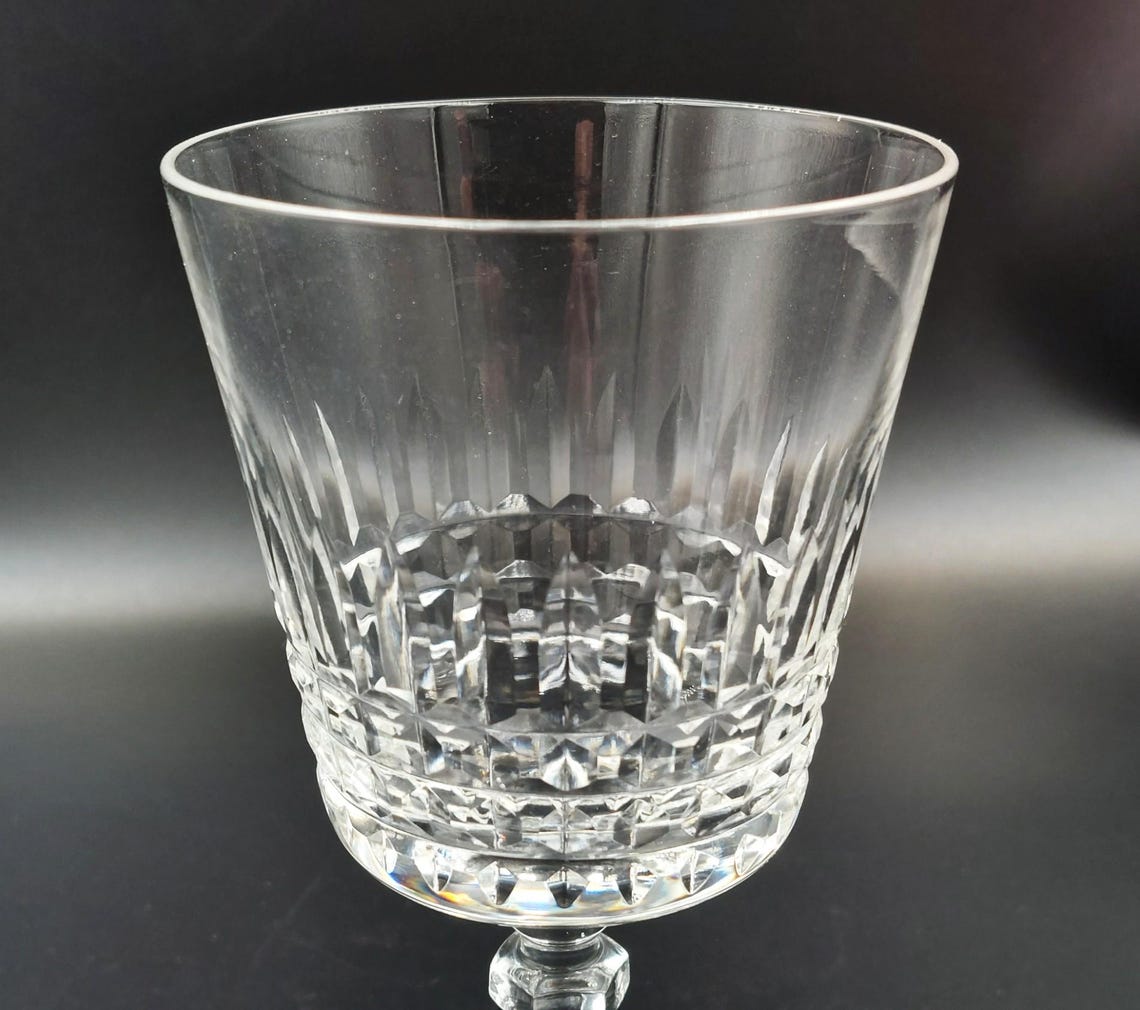 Vintage TIFFIN Crystal Glass Water Goblet Williamsburg Pattern Elegant ...