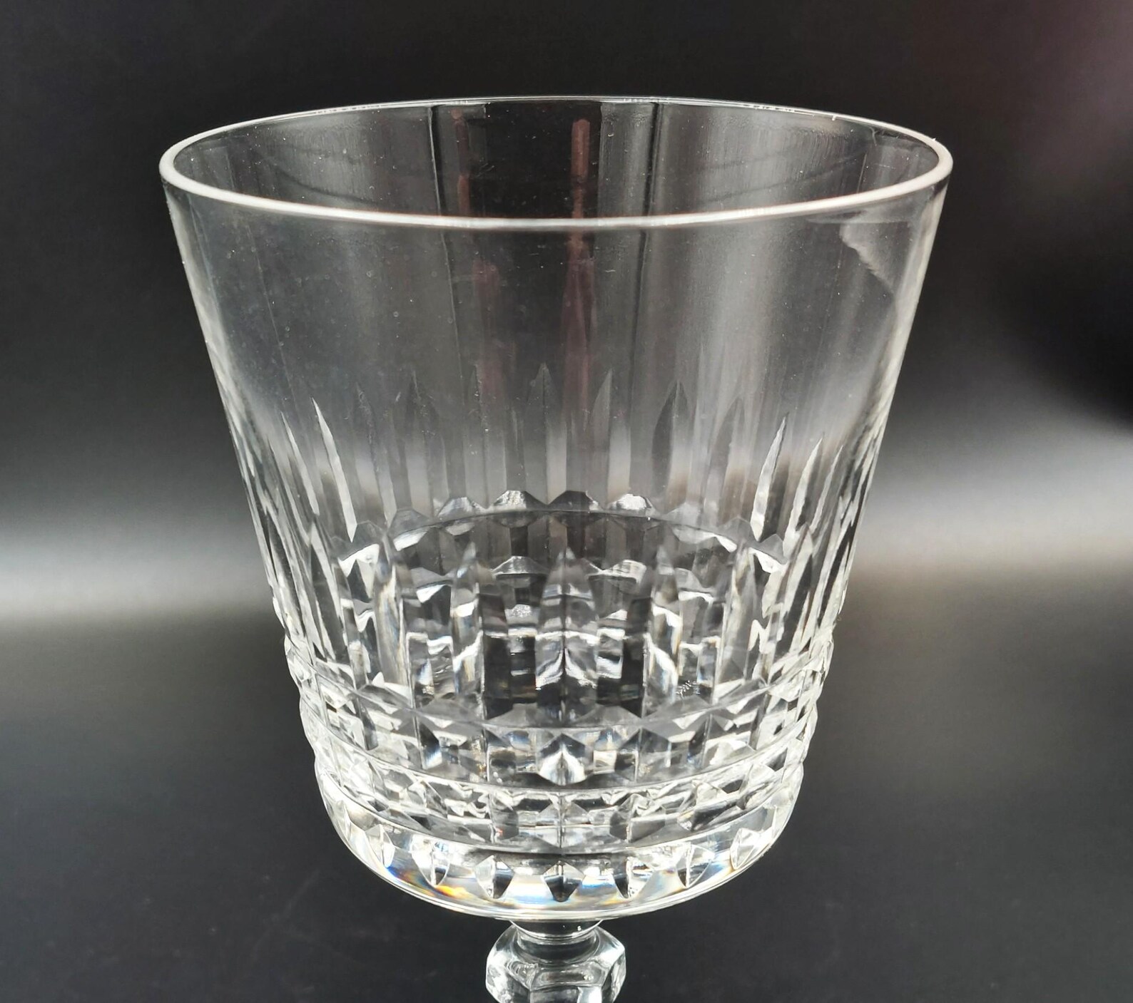 Vintage TIFFIN Crystal Glass Water Goblet Williamsburg Pattern Elegant ...