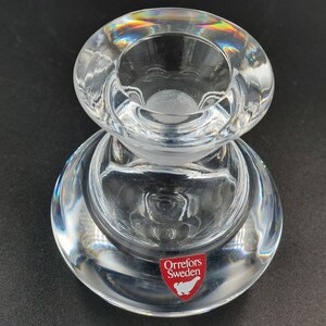 Vintage ORREFORS Crystal Glass Perfume Bottle Heart Stopper SWEDEN ...