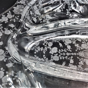 Vintage CAMBRIDGE ROSE POINT Elegant Era Etched Crystal Glass 5 Part ...