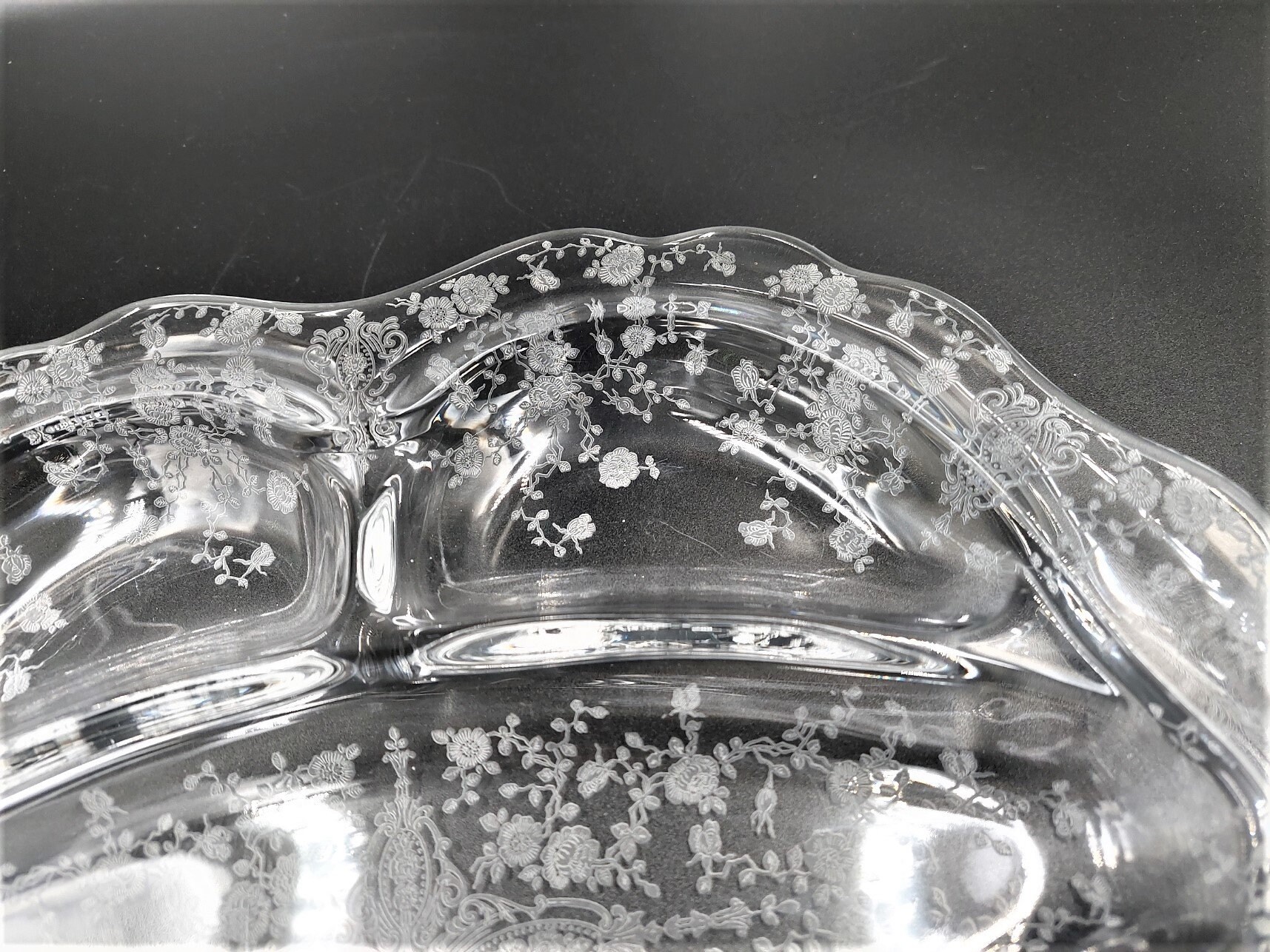 Vintage CAMBRIDGE ROSE POINT Elegant Era Etched Crystal Glass - Etsy