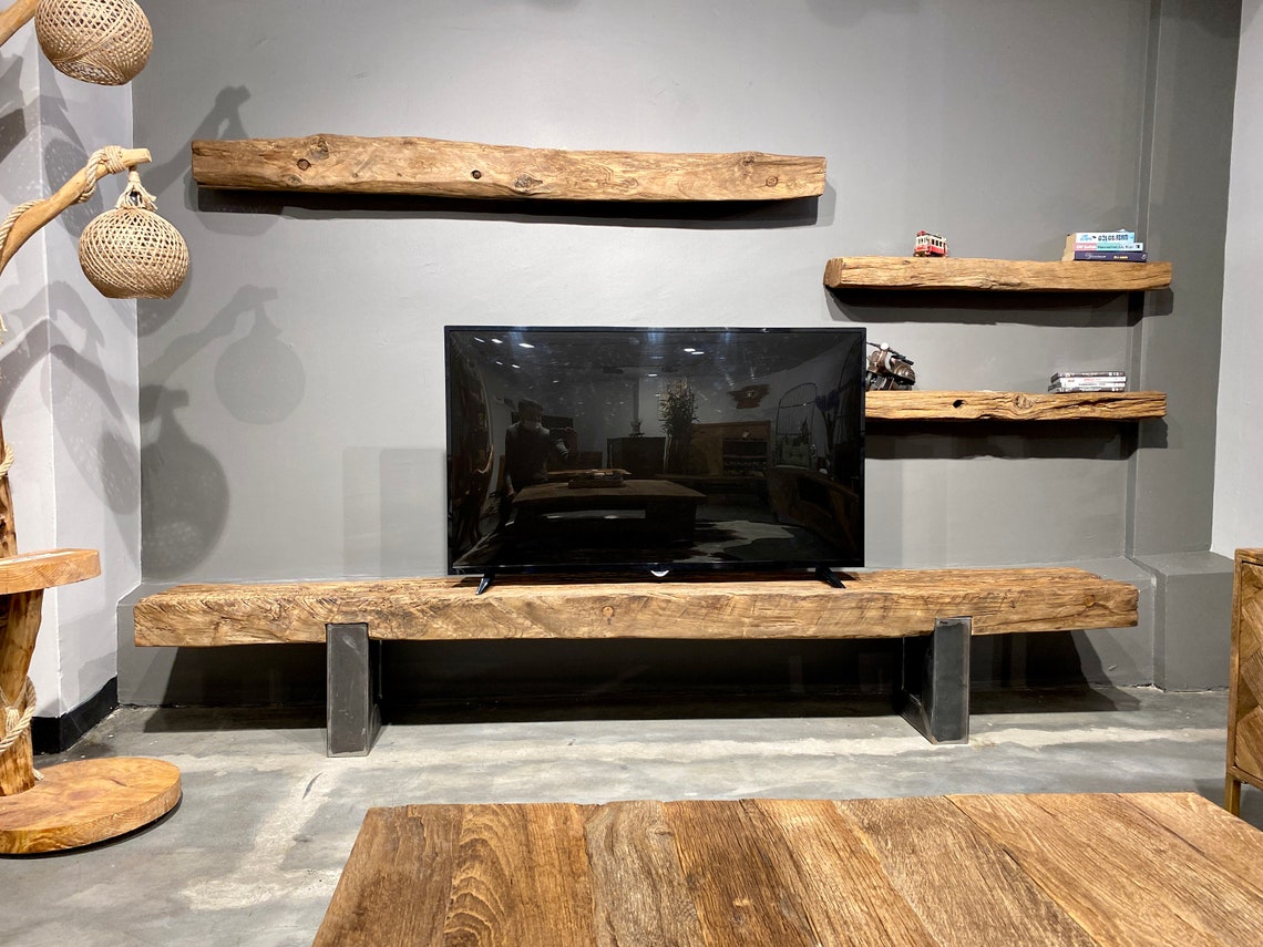 Tv Unit Made of Reclaimed Wood, Recycle Tv Unit, Wooden Tv Stand ...