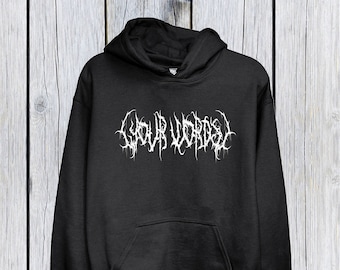 Death Metal Font Hoodie - Etsy