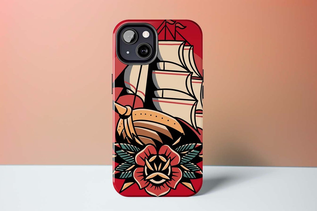 Pirate Ship Phone Case | Tough Tattoo Flash Phone Cases | Grunge Phone ...