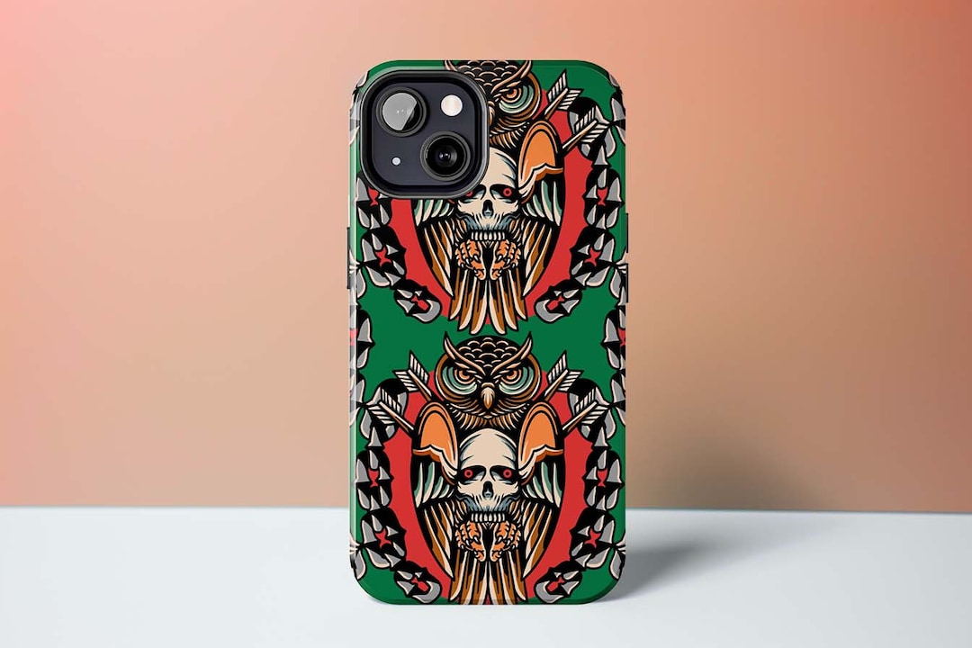 Punk Owl Phone Case: Heavy Metal Tattoo Art, Shockproof Cases - Etsy