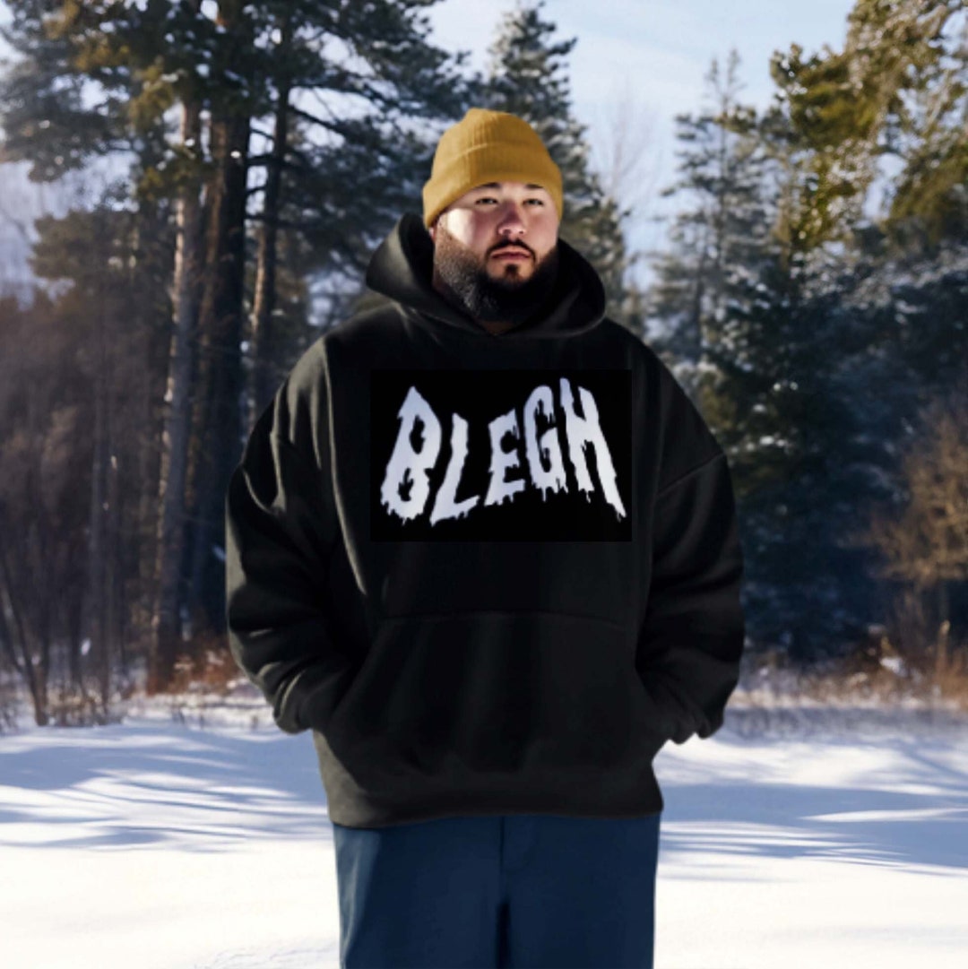 Heavy Metal Blegh Hoodie Metal Head Blegh Shirt With Creepy Gothic Font ...