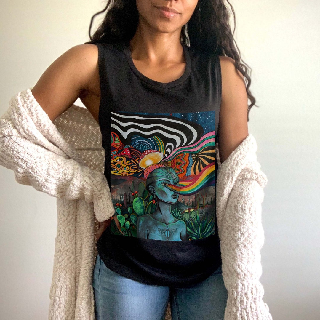 Trippy Vision Quest Tank Top: Psychedelic Festival Clothes - Etsy