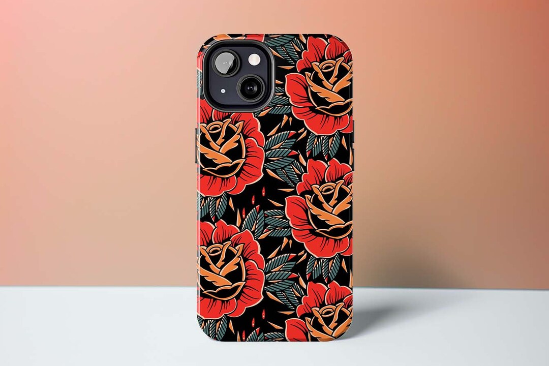 Red Rose Tattoo Phone Case: Goth Grunge Cases - Etsy