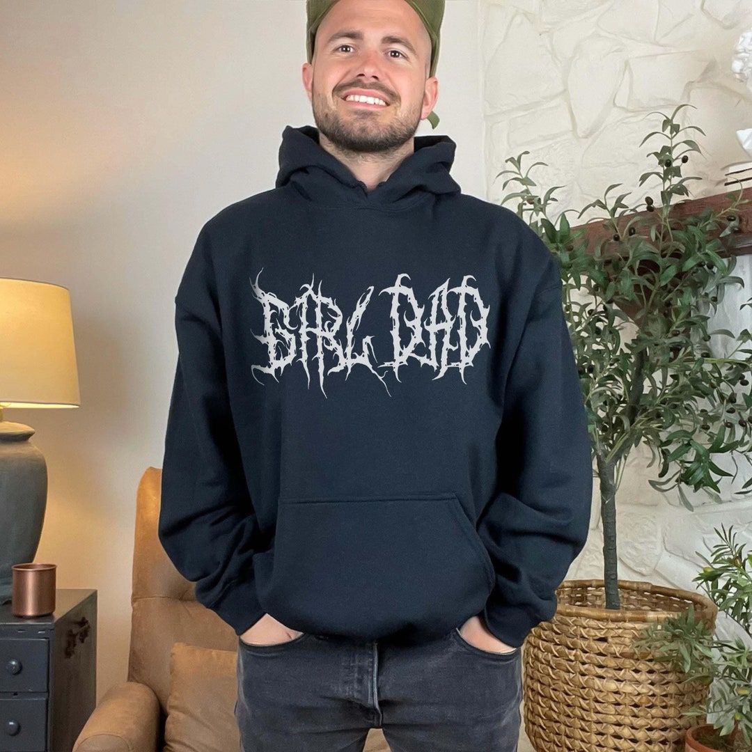 Metalcore Girl Dad Hoodie Goth Girl Dad Hoodie for Heavy Metal Men ...