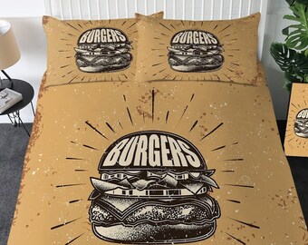 Burger Bedding Set - Etsy