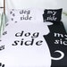 Dog Side My Side Duvet Cover Black and White Dog Pet Paws Foot Prints ...