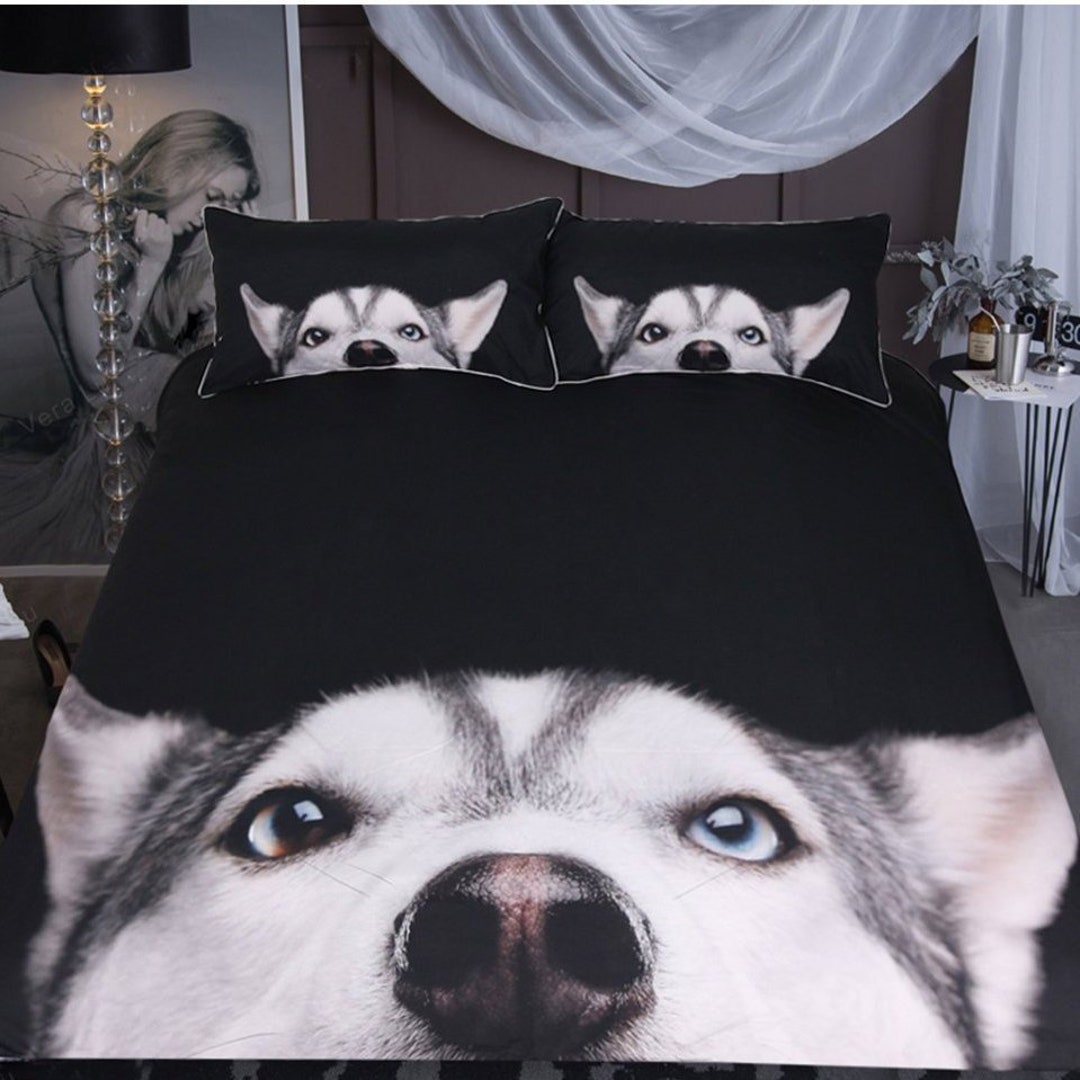 Husky DOG Duvet Cover 3D Dog Husky Quilt Cover Bedding Dog - Etsy New ...