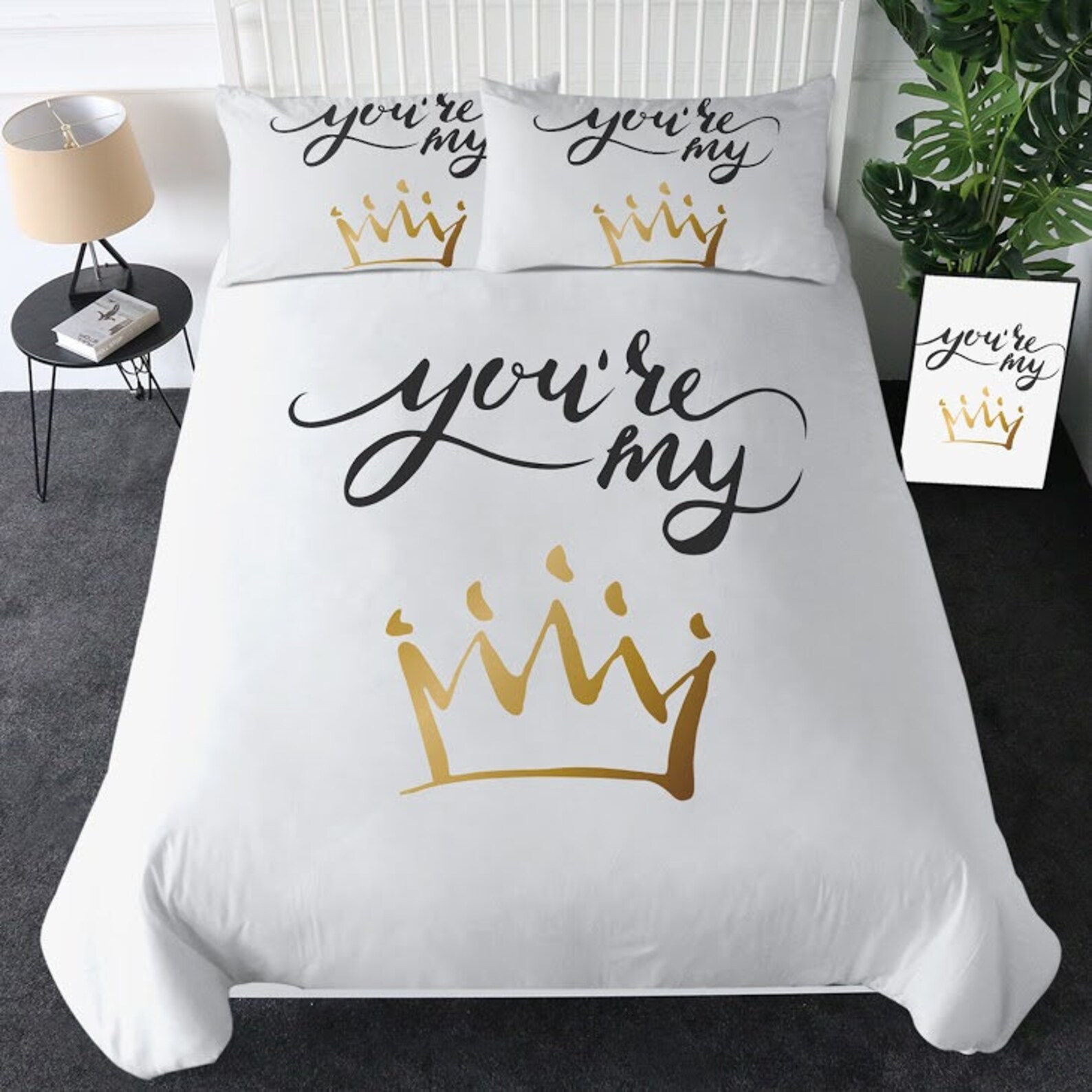 Youre My Queen or King Duvet Cover WORDING Quilt Cover Set - Etsy