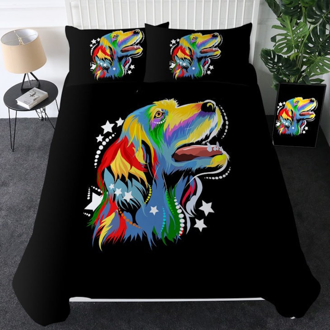 Cute Dog Duvet Cover Cartoon Dog Quilt Cover Bedding Set - Etsy